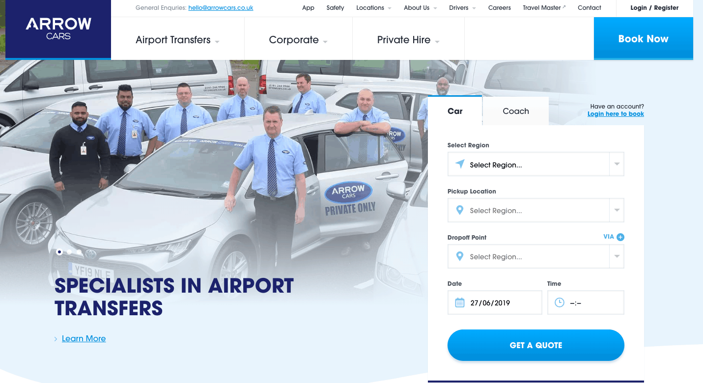 Brand new website - Arrow Cars